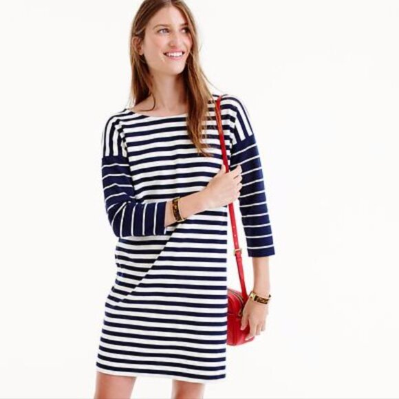 J. Crew | Dresses | J Crew Colorblock Stripe Ponte Knit Dress | Poshmark